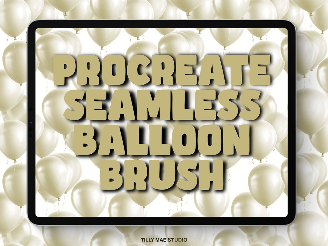 3D Balloon Seamless Brush for Procreate: Digital Birthday Party ...