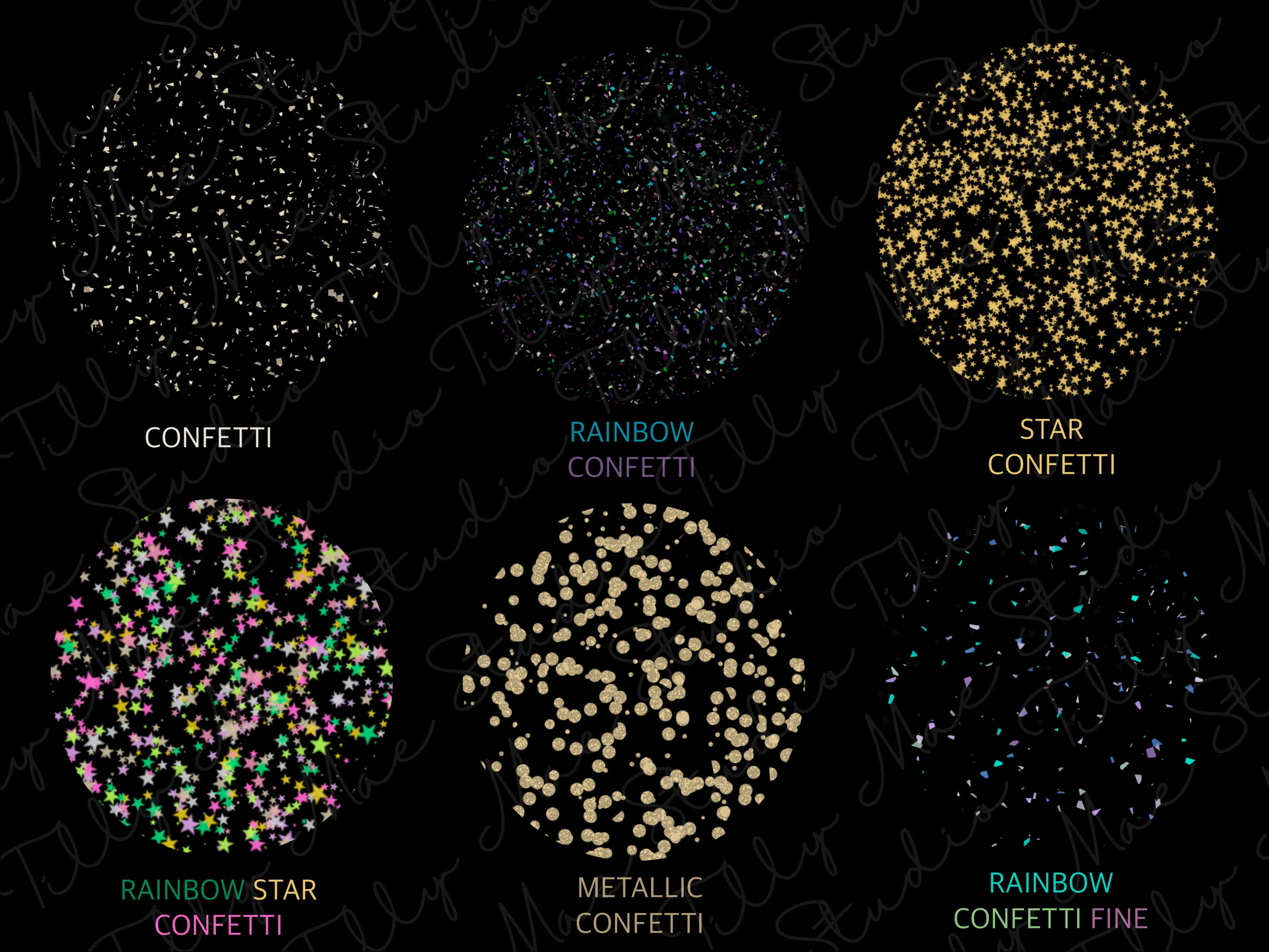 15 Rainbow Confetti Procreate Brushes: Sparkly Glitter and Colorful ...