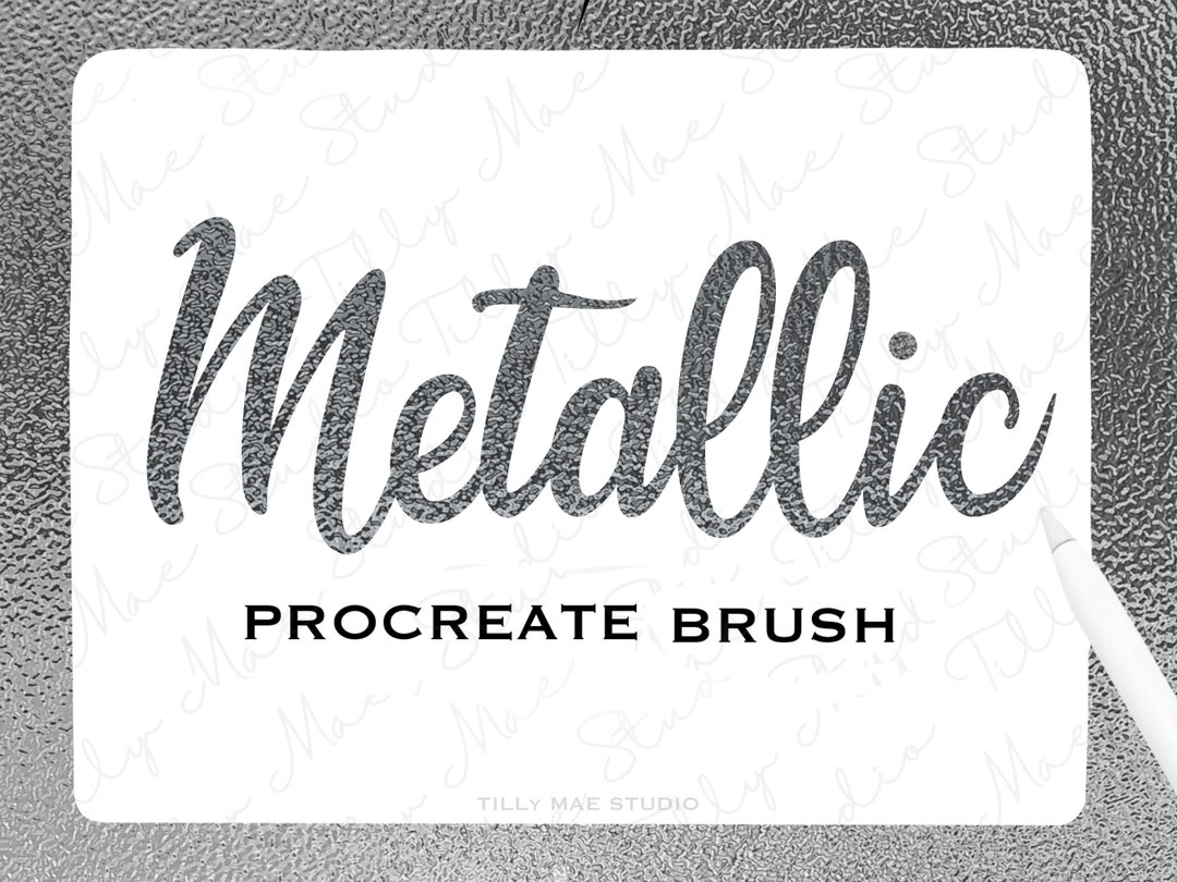 Metallic Procreate Brush Metal Lettering Procreate Brushes Procreate ...