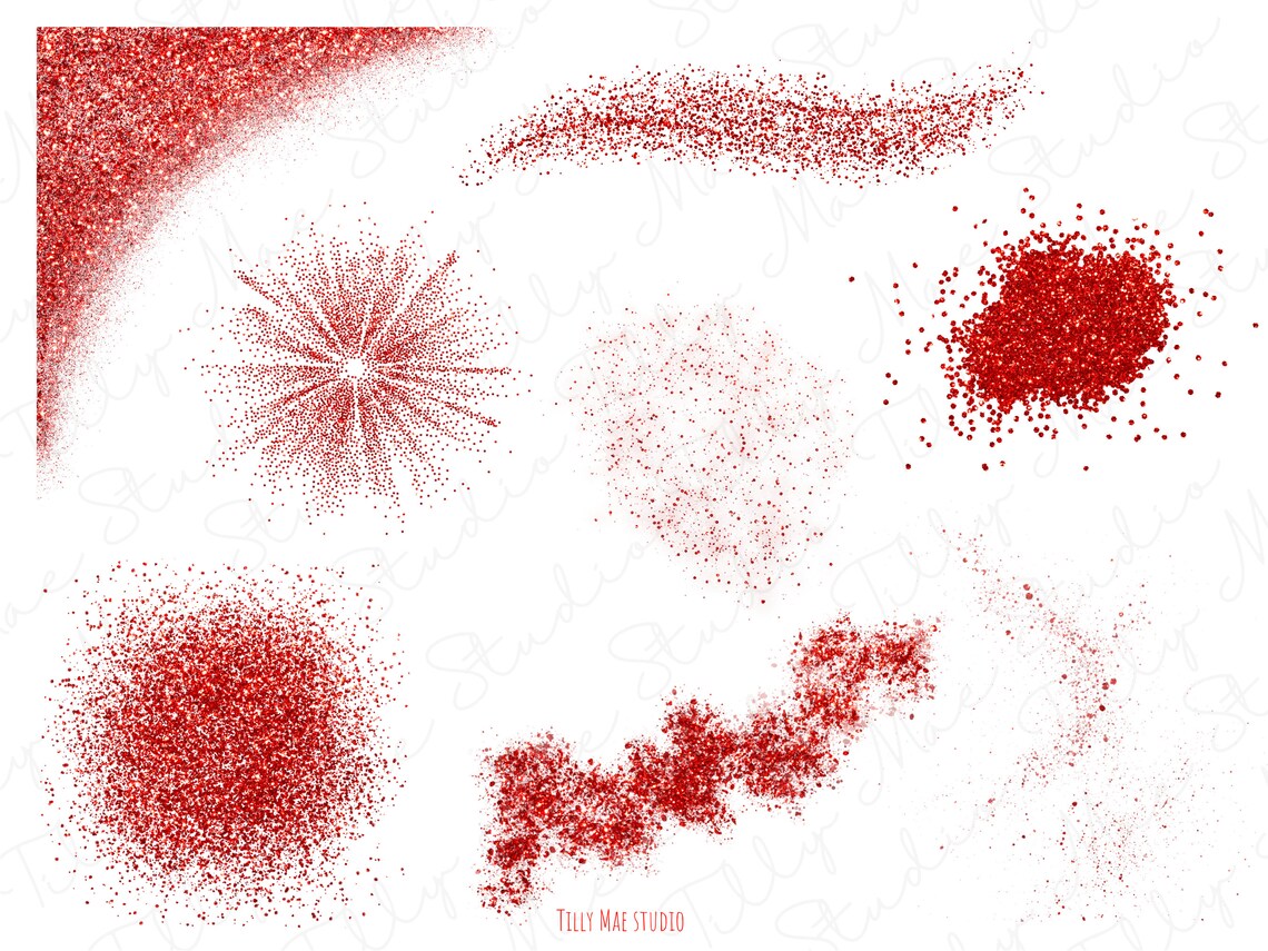 Pink Glitter Confetti Clipart: Sparkly Border Overlay PNG for Digital ...