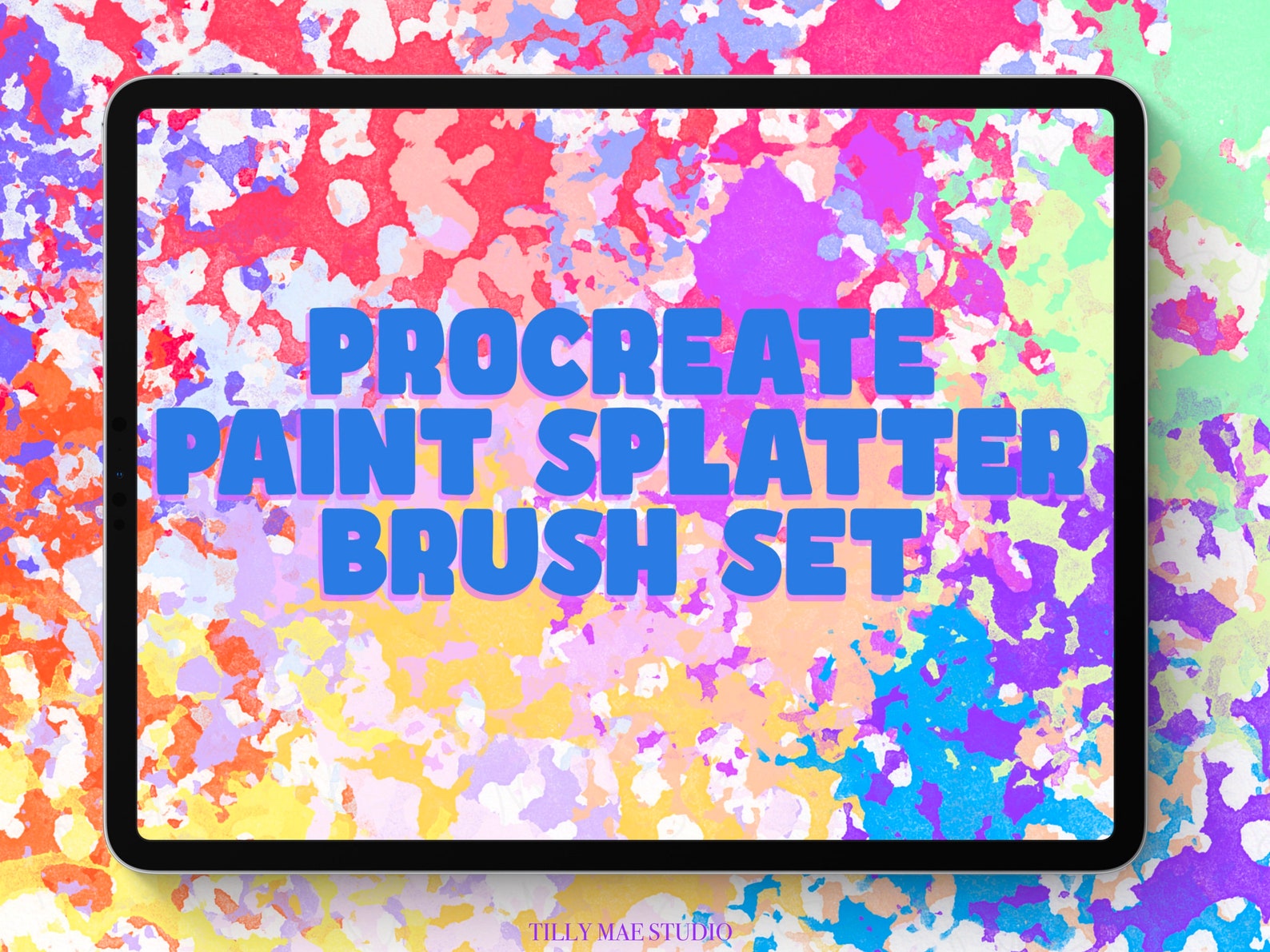 Procreate Paint Splatter Brush Set Procreate Color Change and Basic ...