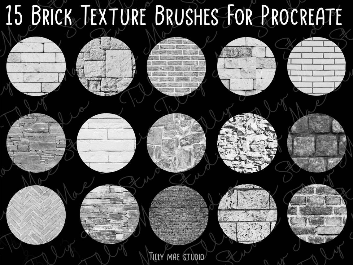 3D Brick Texture Brushes for Procreate: Realistic Masonry & Stone ...