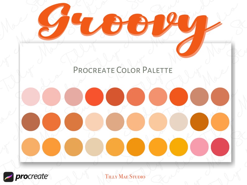 Groovy Procreate Color Palette Procreate Swatches Colour - Etsy Groovy Procreate Color Palette Procreate Swatches Colour - Etsy