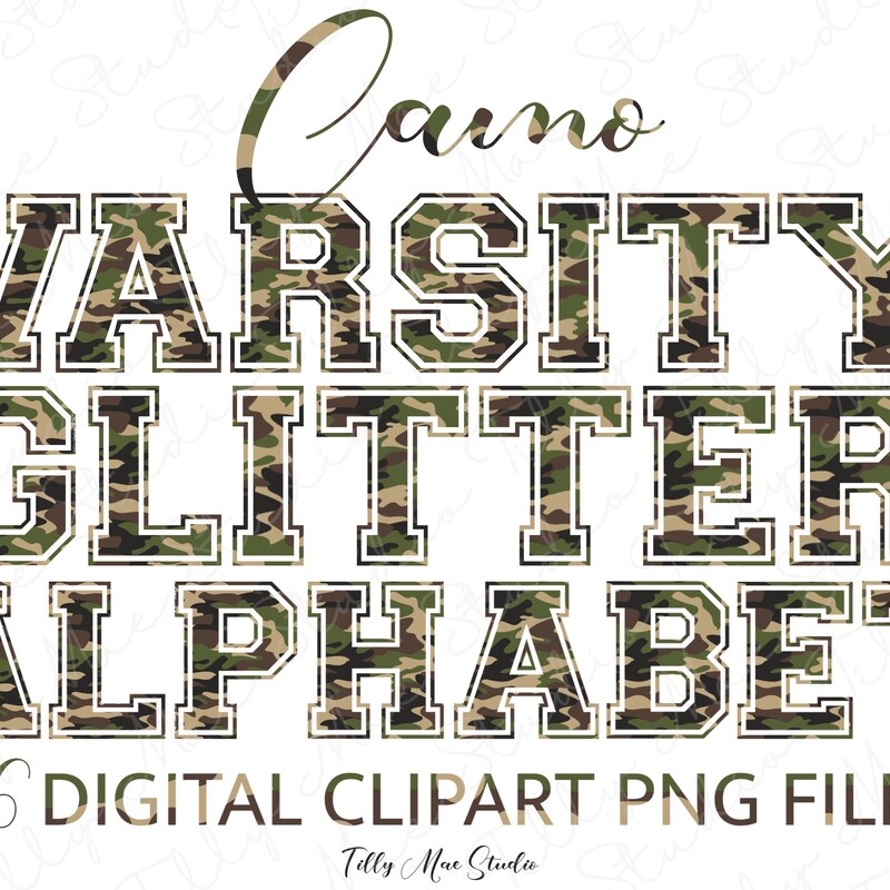 Camo Letters - Etsy