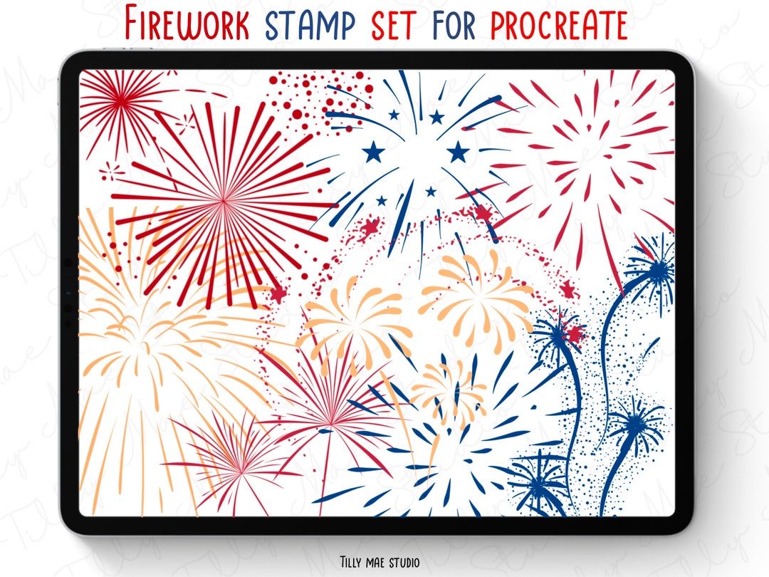 Firework Procreate Brushes Stamp Brushes for Procreate Fireworks ...