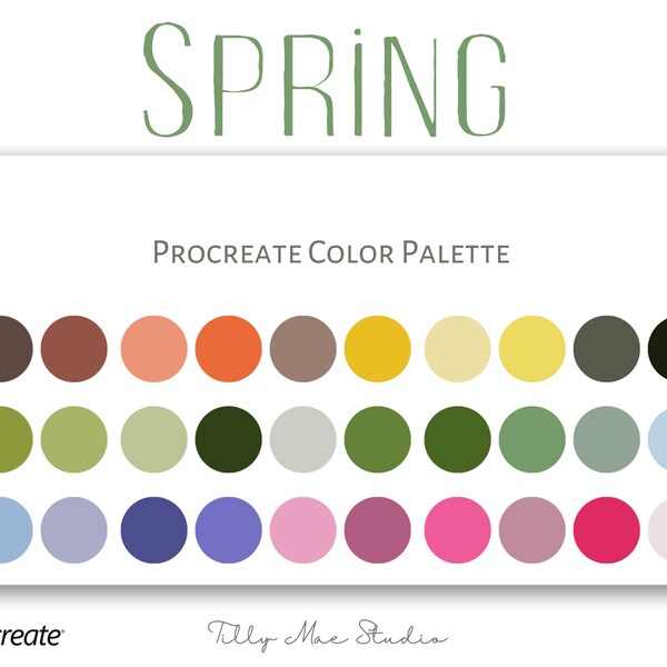 Spring Color Palette - Etsy