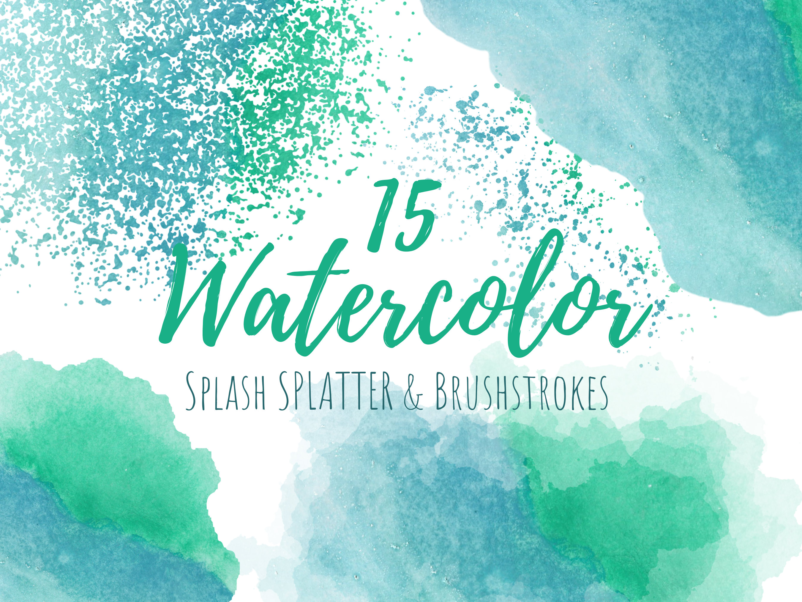 Watercolor Splashes Watercolor Splash Brush Stroke Clipart - Etsy