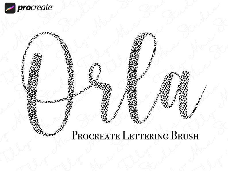 Cheetah Leopard Print Lettering Brush for Procreate | Digital ...