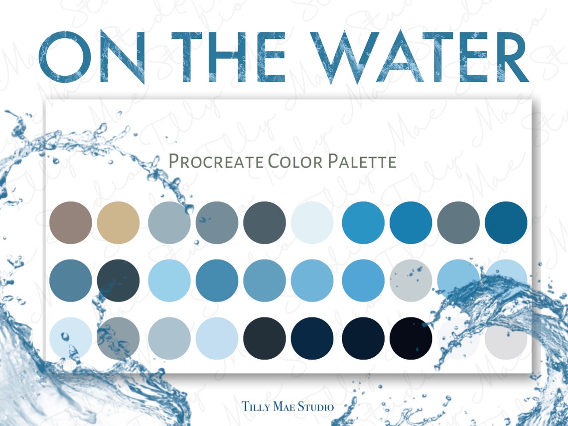 Water Procreate Color Palette Procreate Swatches Cruise Procreate ...
