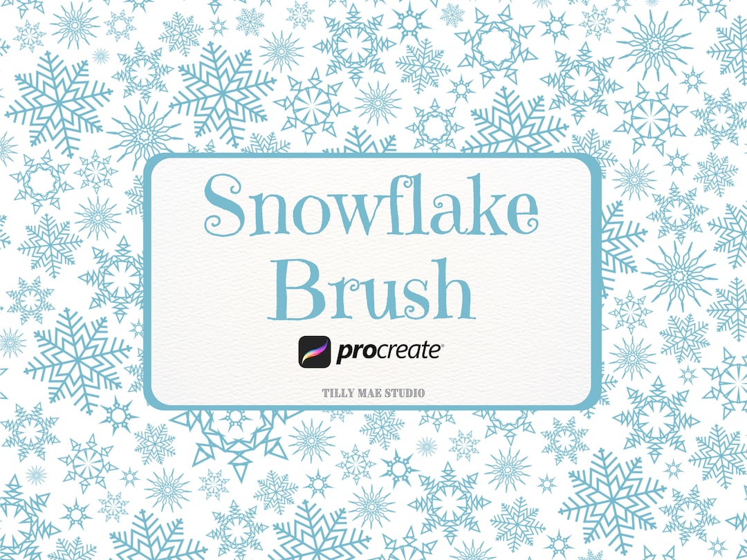 Snowflake Procreate Brushes | Snowflakes Procreate | Christmas ...