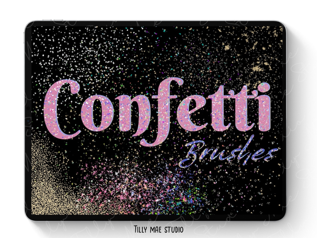 15 Confetti Procreate Brushes | Confetti Rainbow Procreate Brush Set | Confetti Brushes ...