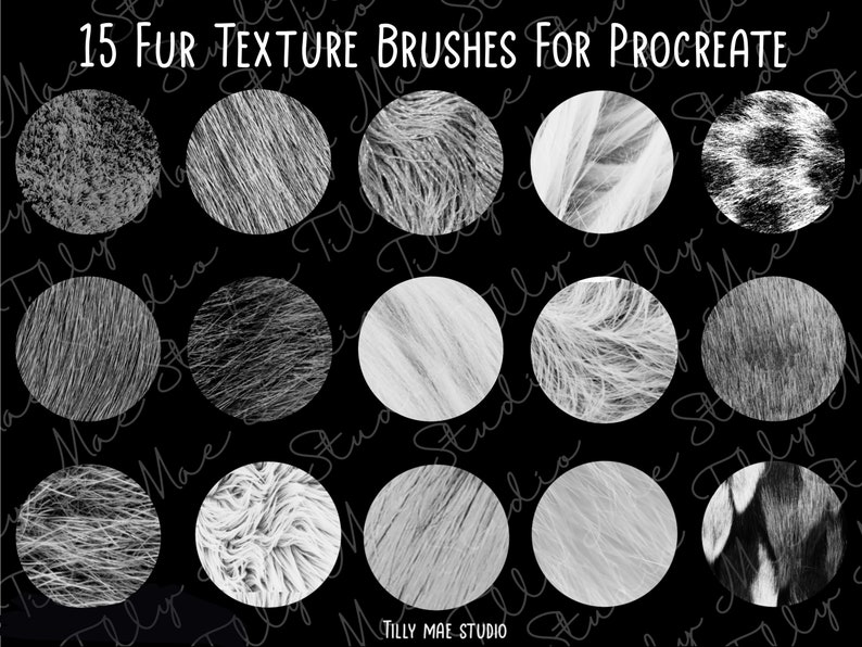 Realistic Animal Fur Brushes & Textures for Procreate | Digital Art ...