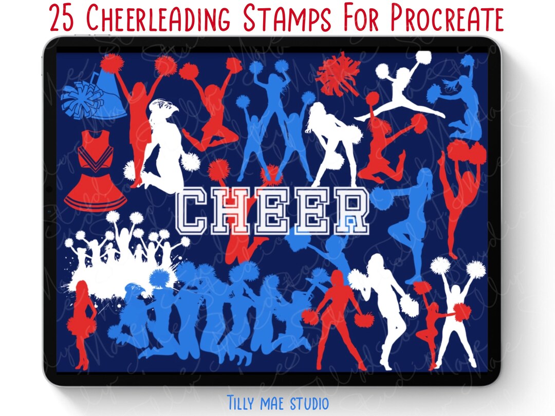 Procreate Cheerleading & Football Stamp Brushes: Digital Sports Pack ...