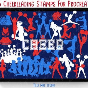 Procreate Cheerleading & Football Stamp Brushes: Digital Sports Pack ...