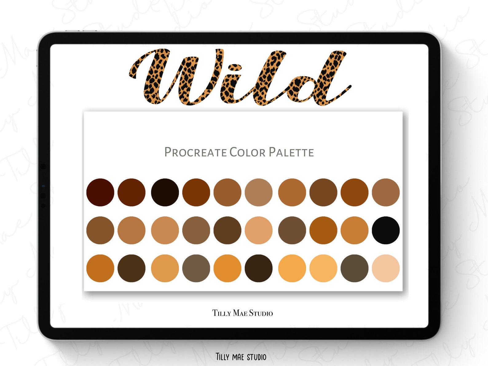 Procreate Color Palette Wild Procreate Swatches Warm Colour Palette for ...