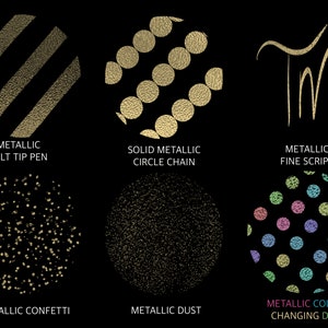 Procreate Metallic Brushes: Gold, Ink & Texture Brush Bundle (digital ...