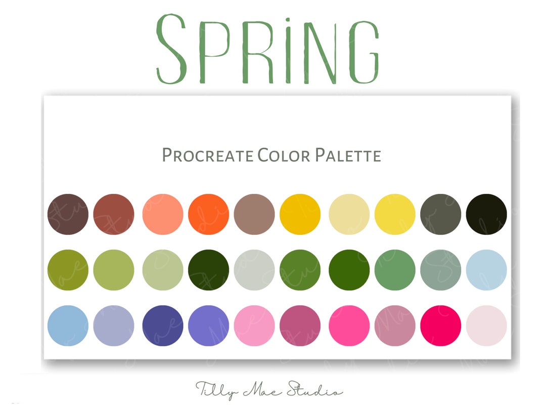 Spring Procreate Color Palette Procreate Colour Palette Color