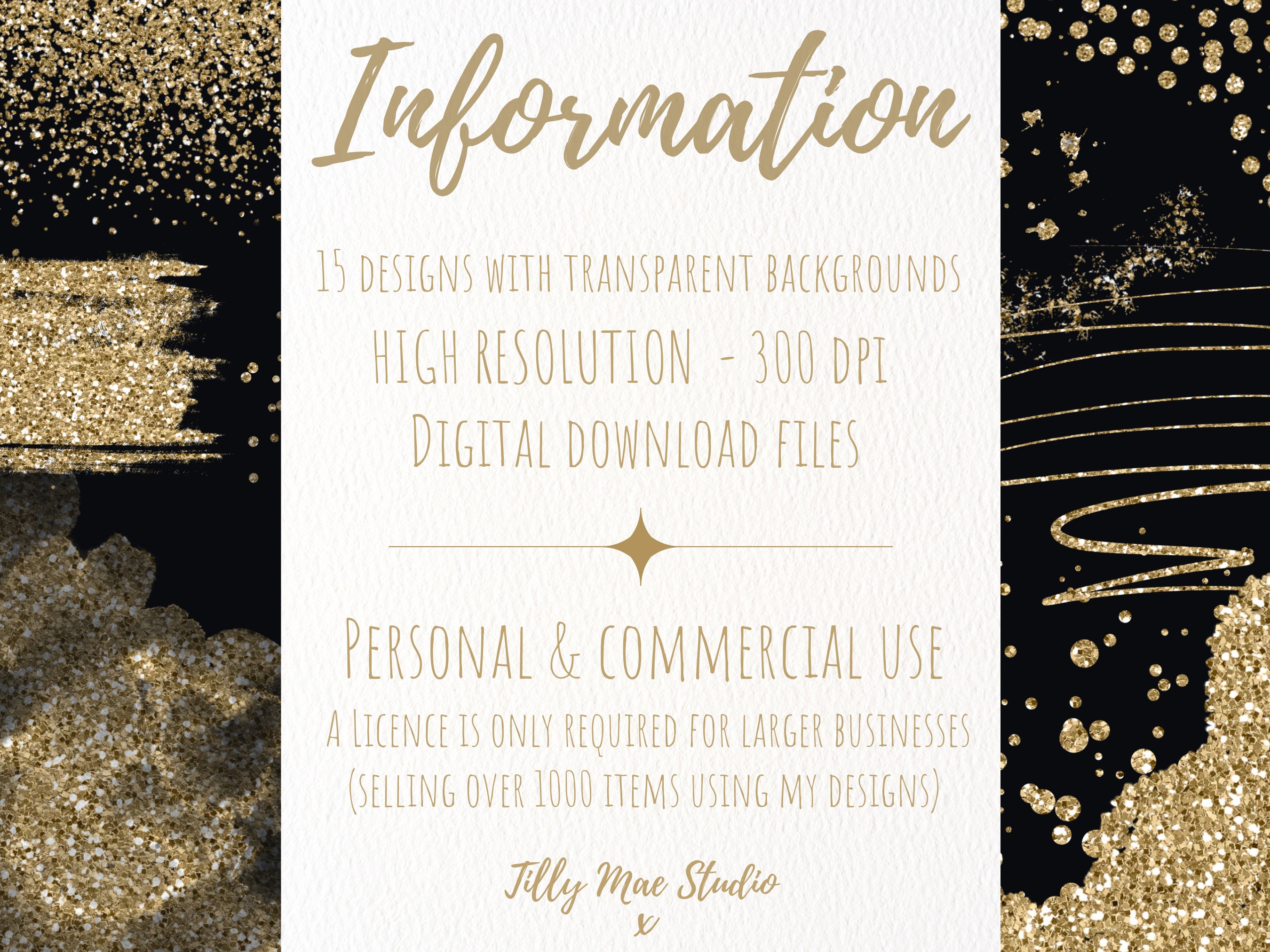 Gold Confetti Clipart Glitter Border PNG Glitter Overlay - Etsy