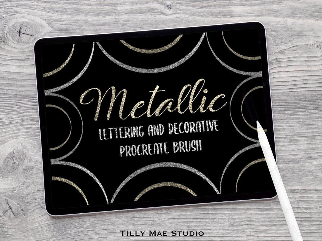 Metallic Procreate Brush Set, Procreate Brushes, Procreate Metallic ...