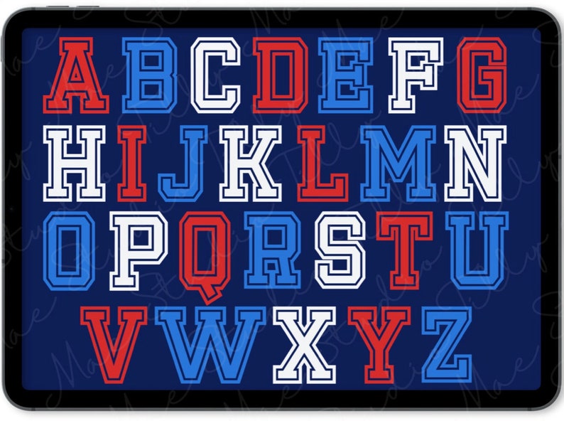 Football & Cheerleading Procreate Brushes: Alphabet Stamps for iPad ...