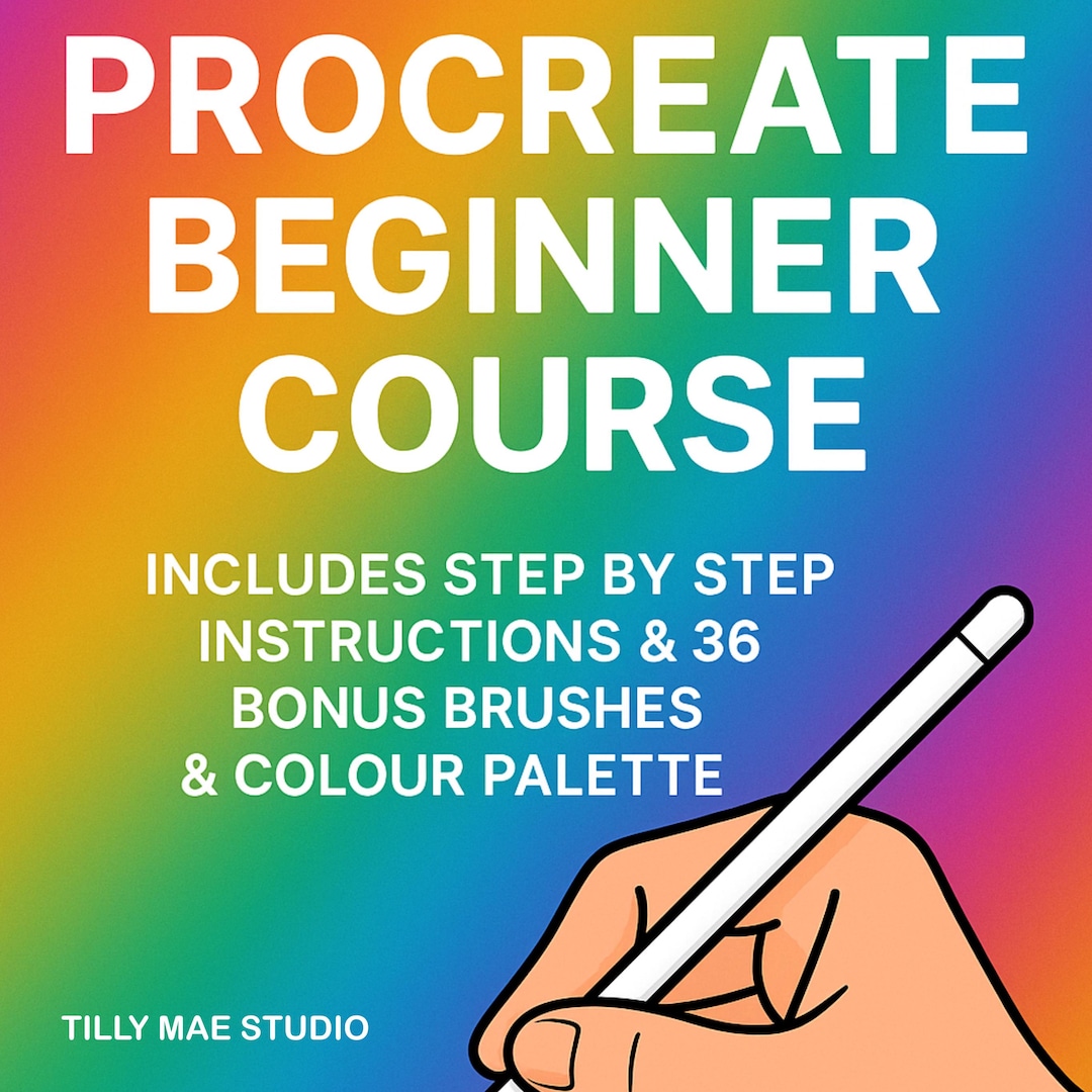 Procreate Beginners Guide: Step-by-step Course, Brushes & Palette (PDF ...