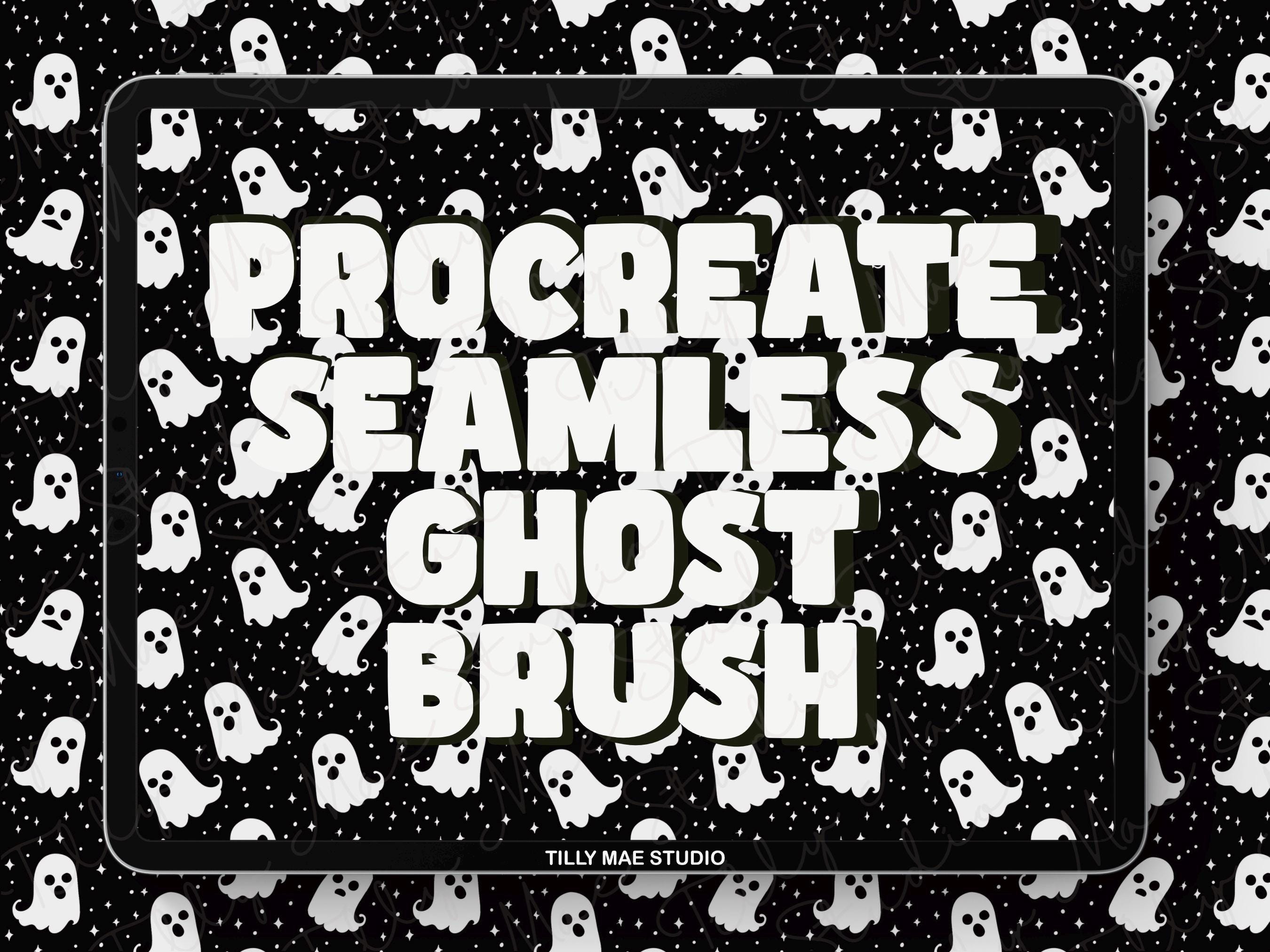 Procreate Halloween Brushes | Seamless Bat, Ghost, Spiderweb & Pumpkin ...