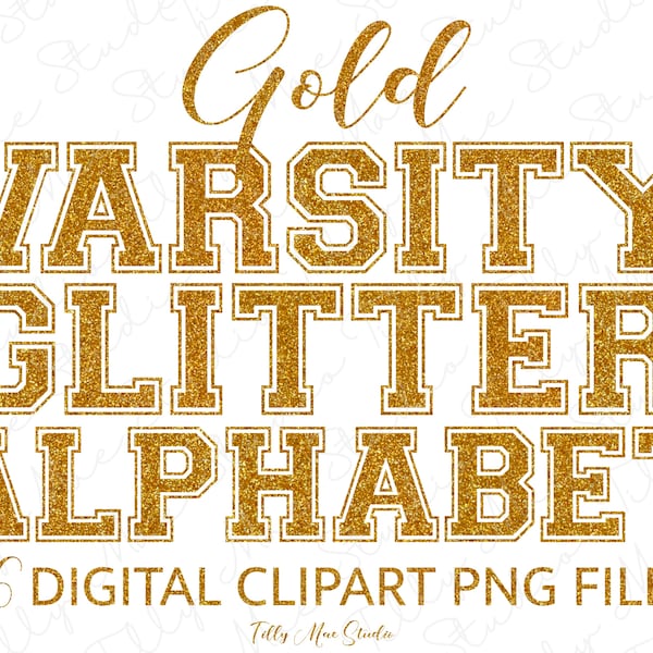 Gold Glitter Letters - Etsy