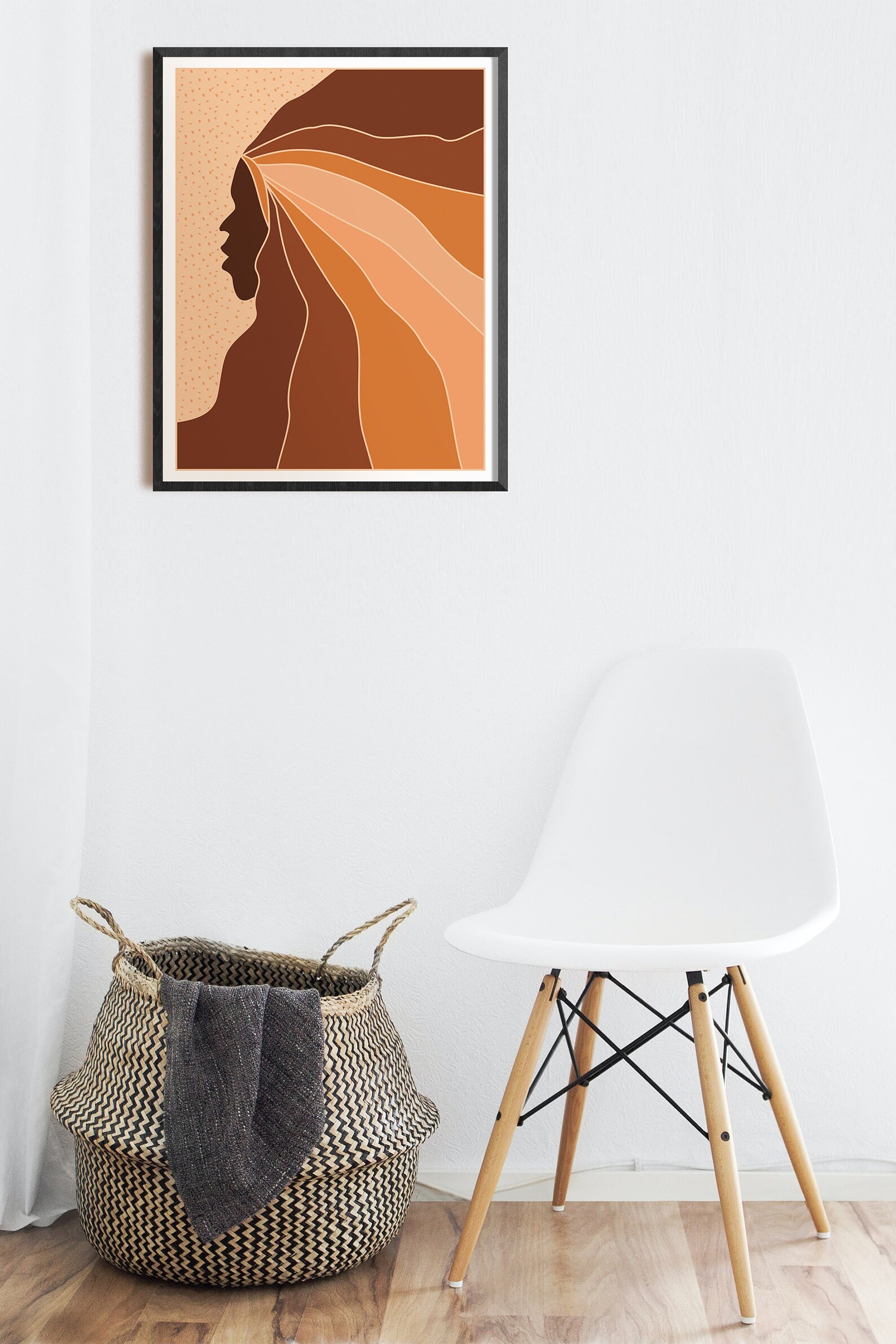 Printable Boho Face Wall Art, Hair Color Wall Art - Etsy