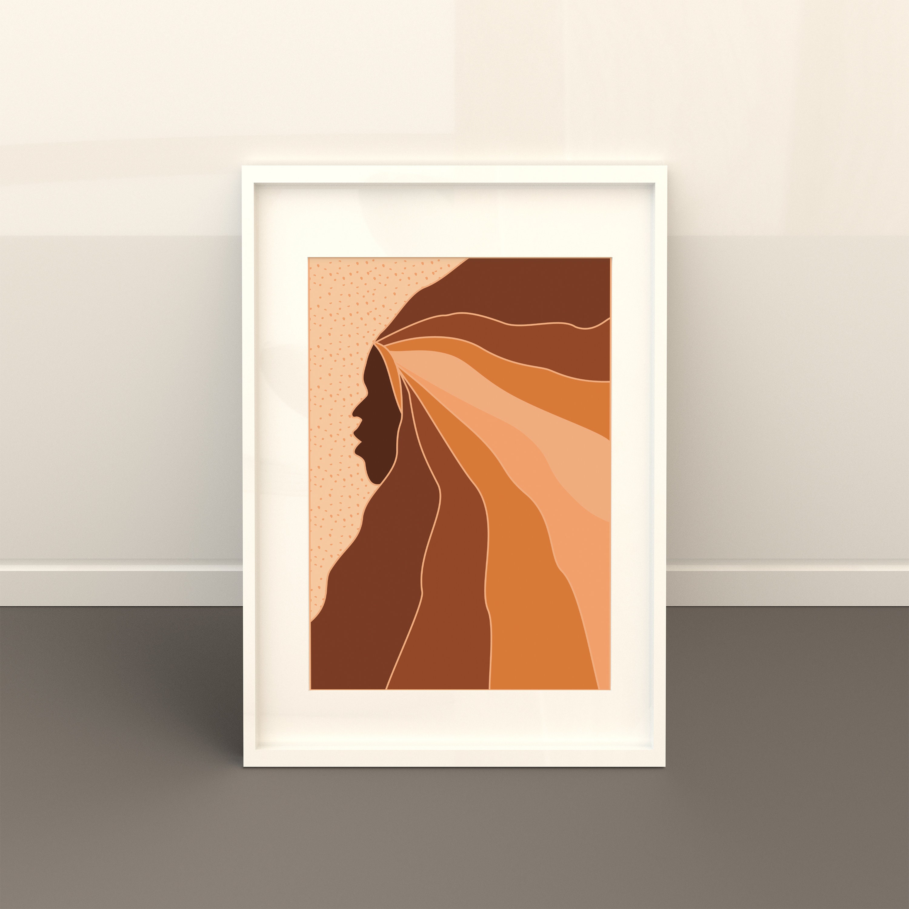 Printable Boho Face Wall Art, Hair Color Wall Art - Etsy