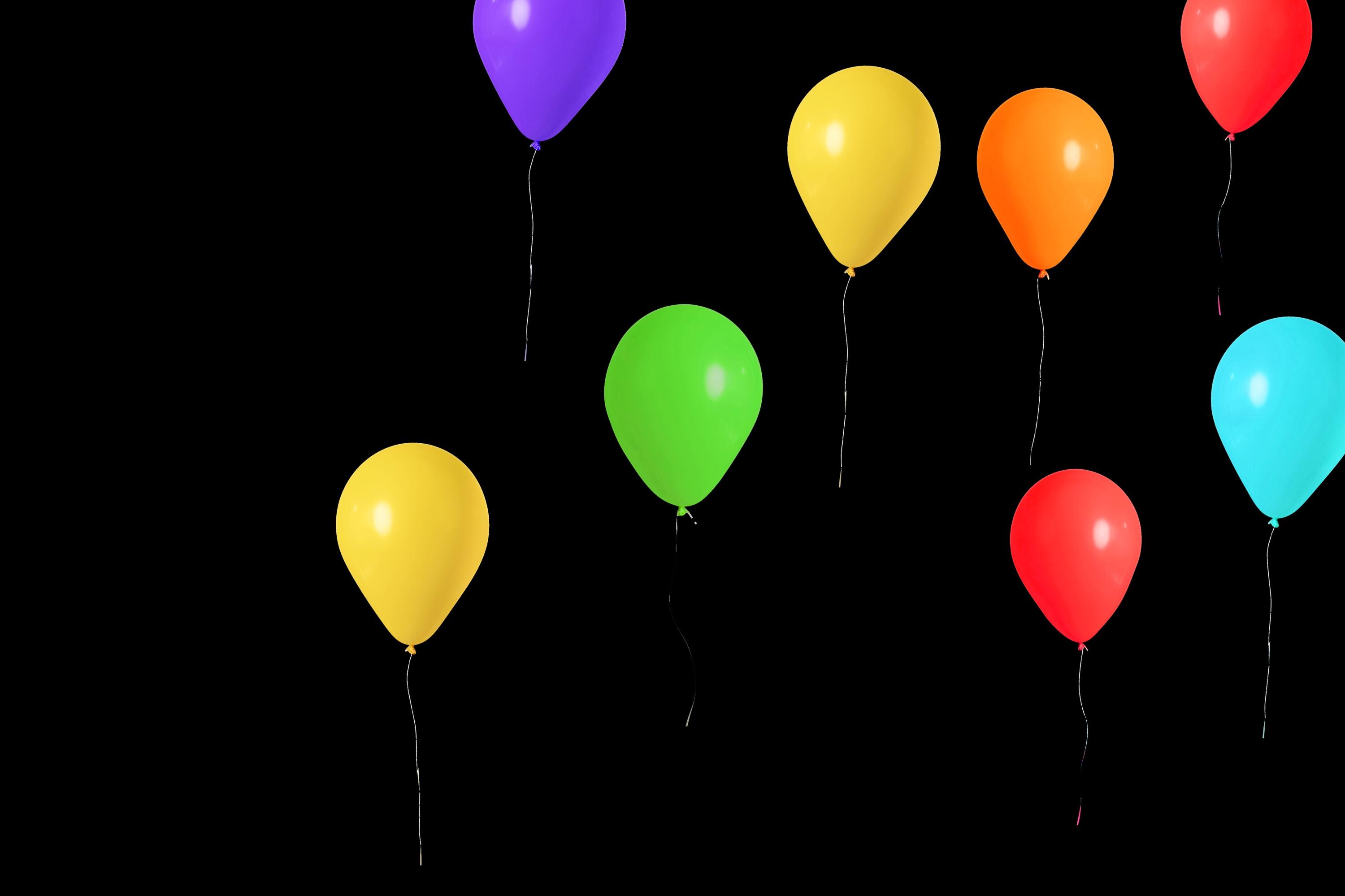 Floating Balloons Overlays 15 Pack - Realistic Balloon Pngs, Party ...