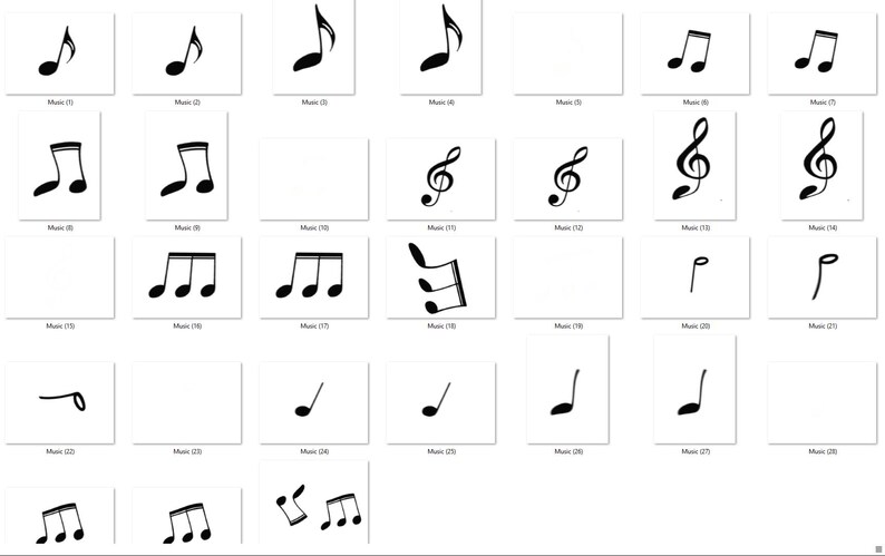 31 Music Notes Overlays for Photography & Design | High-resolution PNG ...