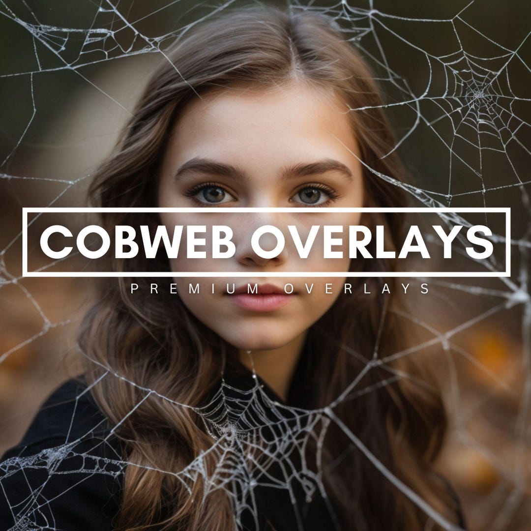 15 Spider Cobweb Overlays PNG - Halloween Photo Effects, Digital Art ...
