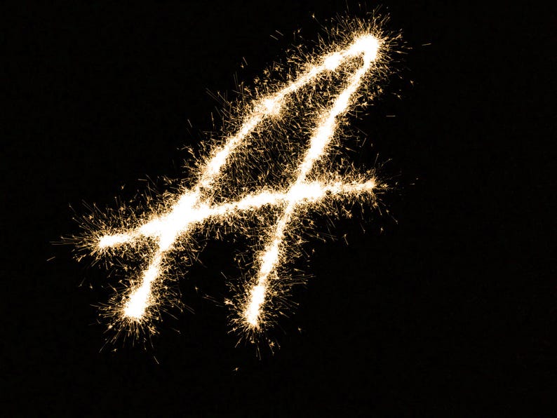 60 Sparkler Letter Overlays | Alphabet PNG Overlays for Photoshop ...