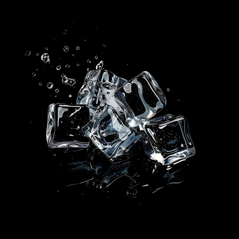 15 Ice Cube Overlays | Realistic PNG Overlays for Photography, Photoshop, and Design | Add ...