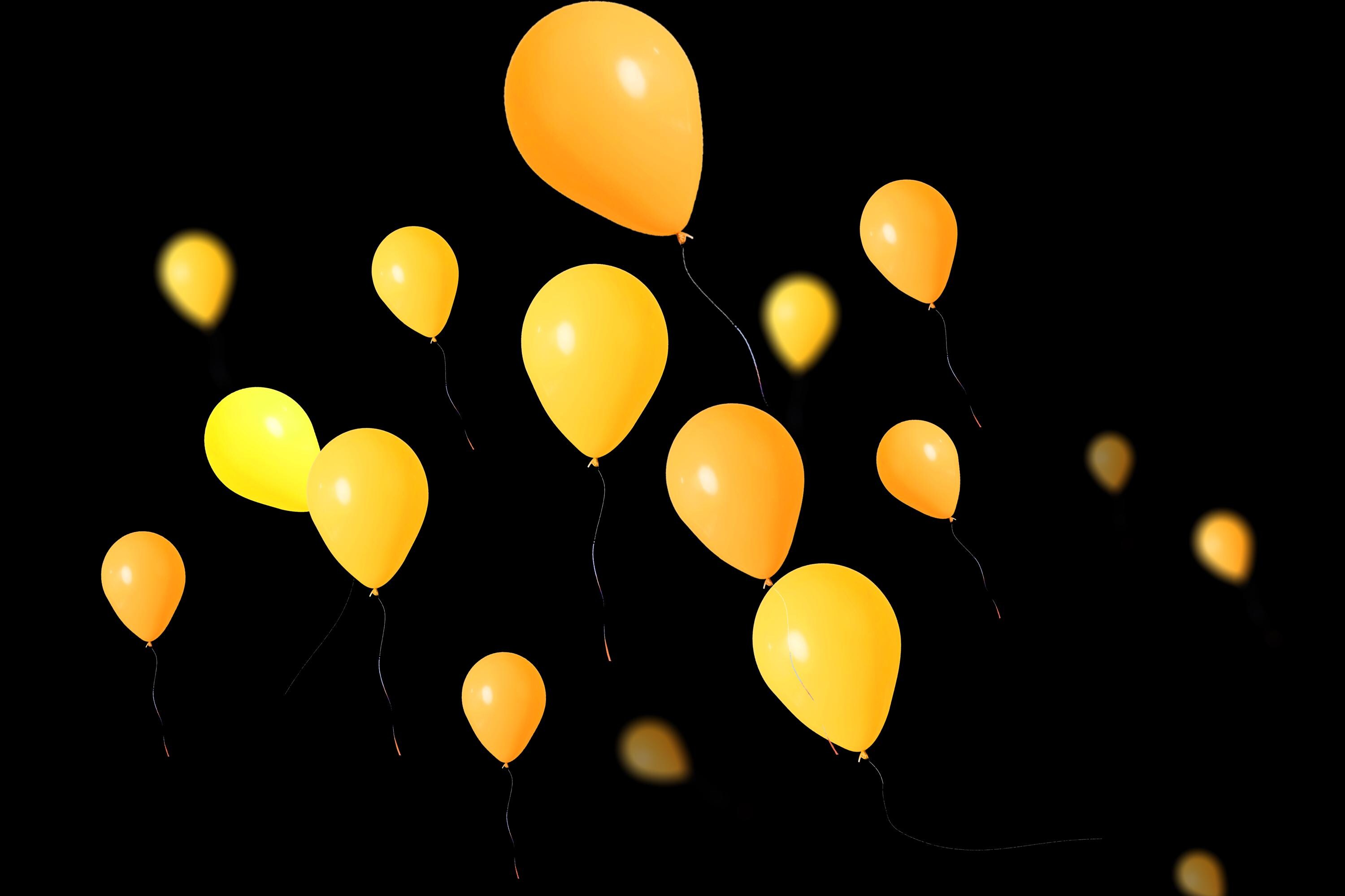 Floating Balloons Overlays 15 Pack - Realistic Balloon Pngs, Party ...