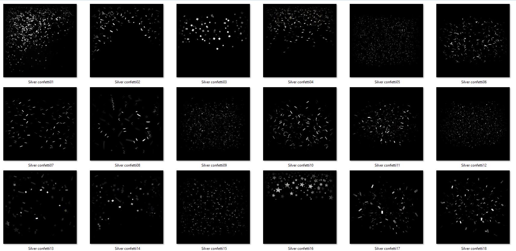 Silver Confetti Overlays 35 Pack - High-resolution PNG & JPG Files for ...