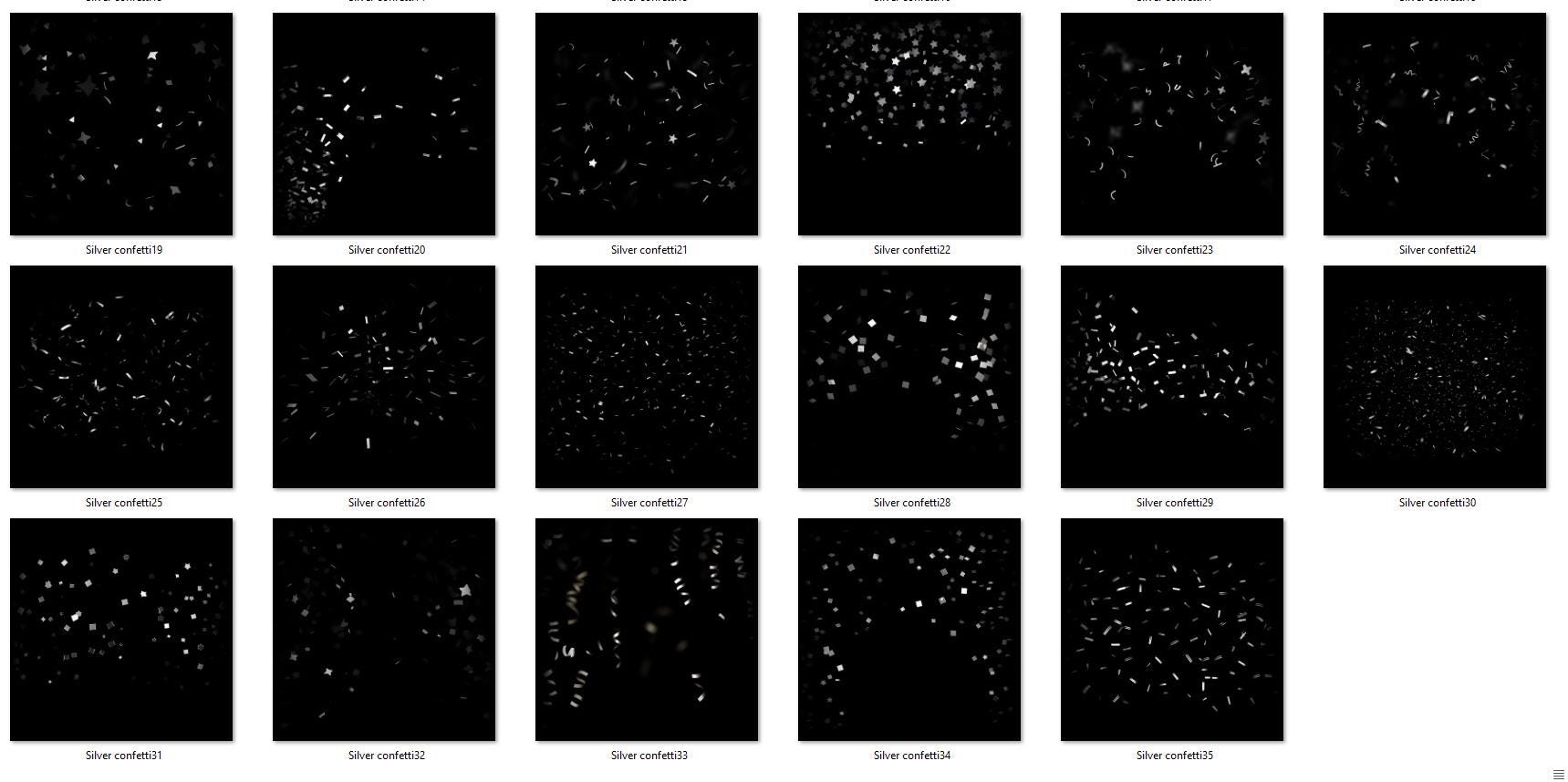 Silver Confetti Overlays 35 Pack - High-resolution PNG & JPG Files for ...