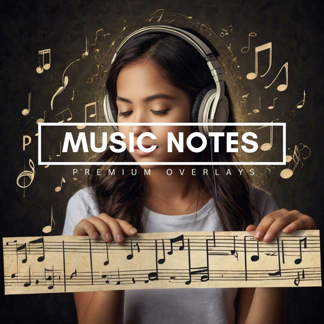 31 Music Notes Overlays for Photography & Design | High-resolution PNG ...