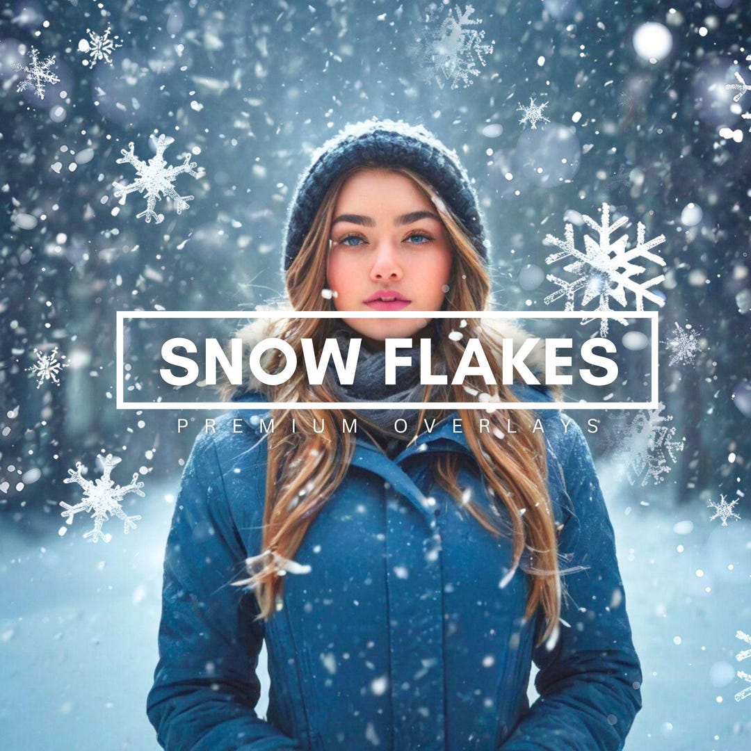 Christmas Snow Flake 15 Overlays | Festive PNG Effects for Photography ...
