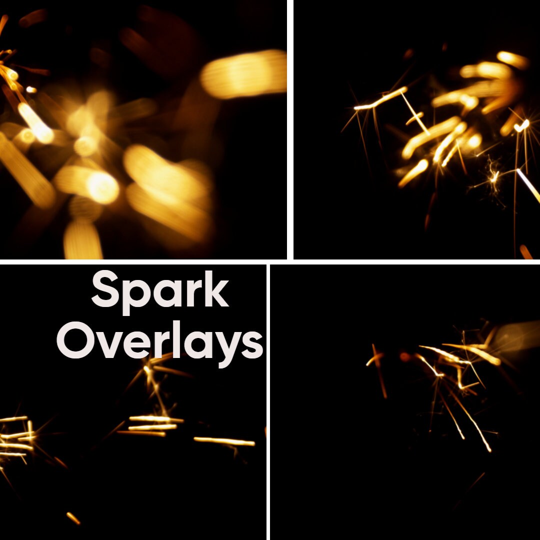 Spark Overlays , 9 Overlays Pack, Digital Overlays,photoshop Overlays ...