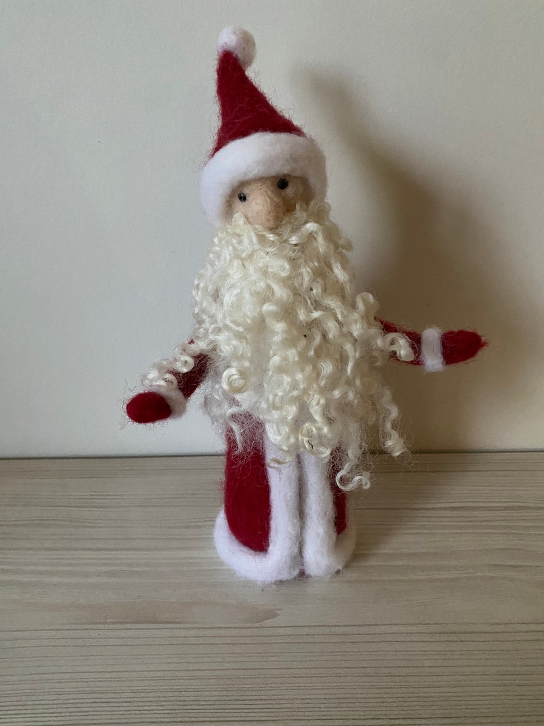 Needle Felted Santa With Wired Arms - Etsy