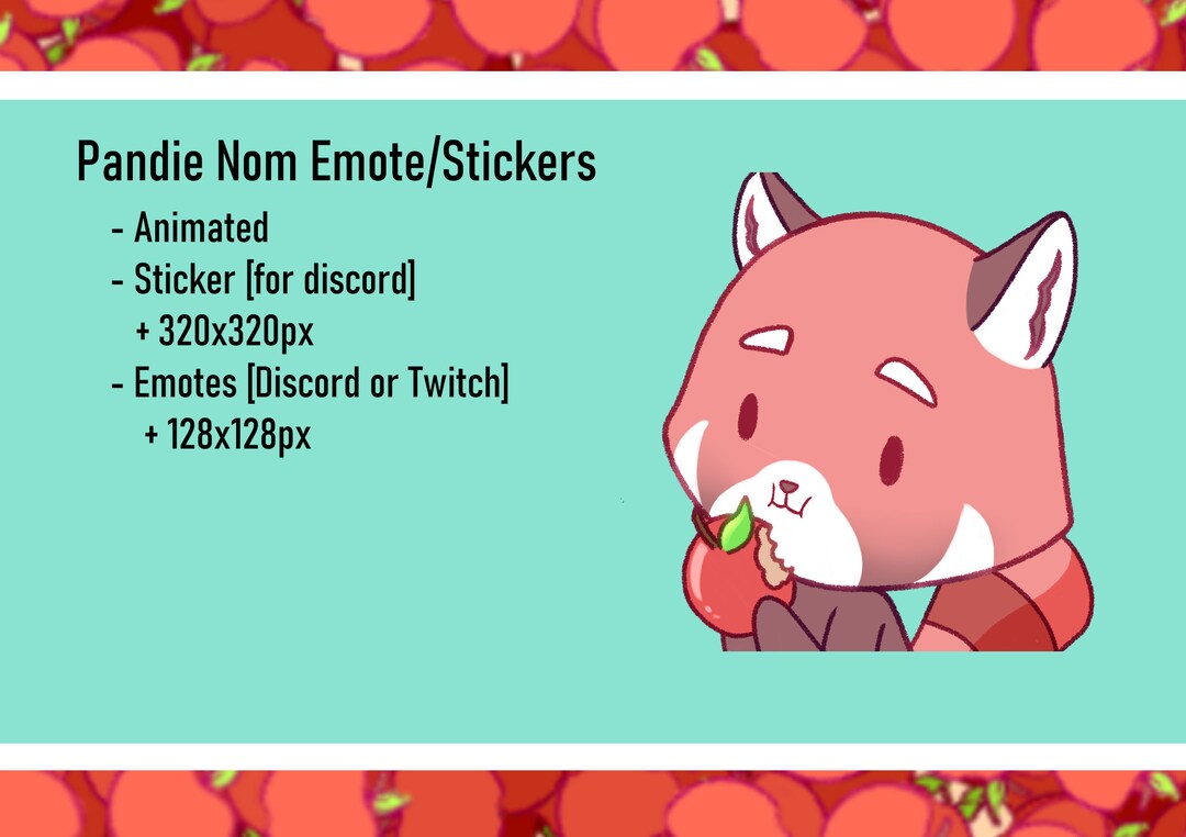 Red Panda Nom Emotes /stickers Set for Twitch and Discord - Etsy