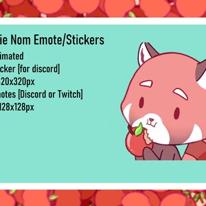Red Panda Nom Emotes /stickers Set for Twitch and Discord - Etsy