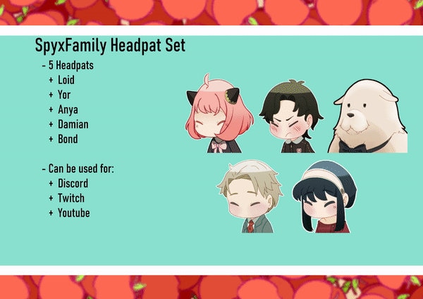 Spyxfamily Animated Headpat Emote Icon Set - Etsy