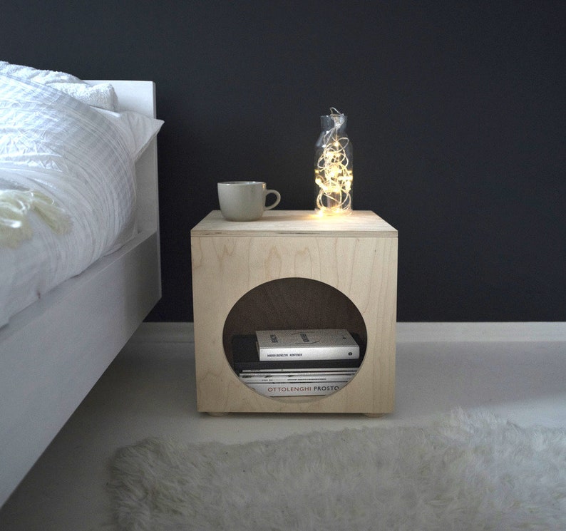 Minimalistic Bedside Table Plywood Nigthstand Handmade - Etsy