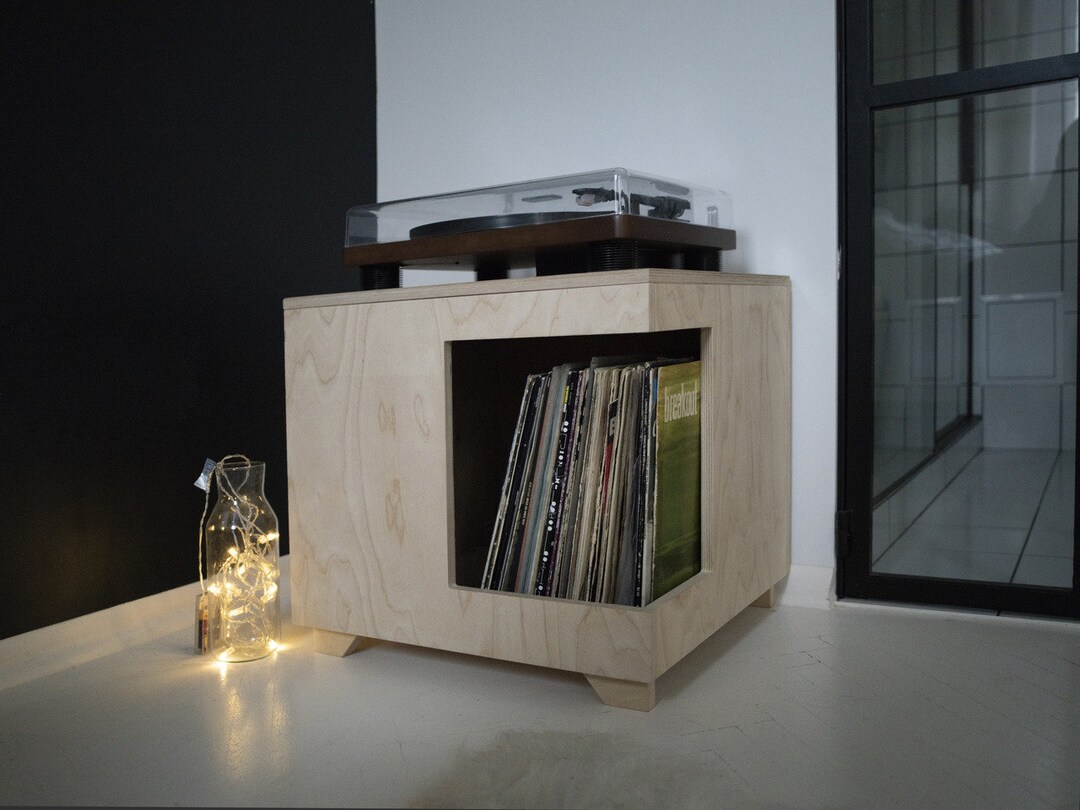 Minimalistic Record Player Stand Console Nightstand - Etsy
