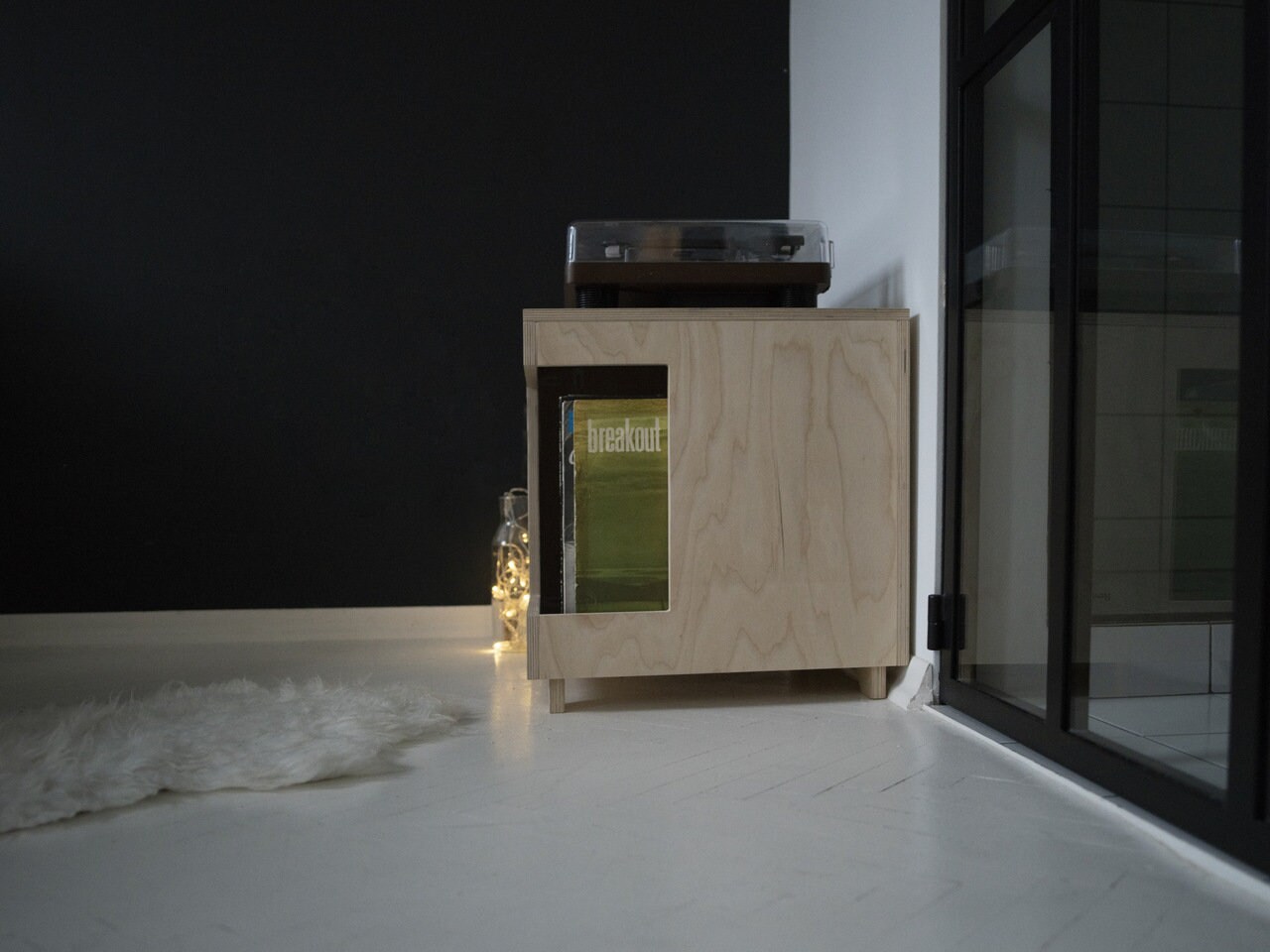 Minimalistic Record Player Stand Console Nightstand - Etsy