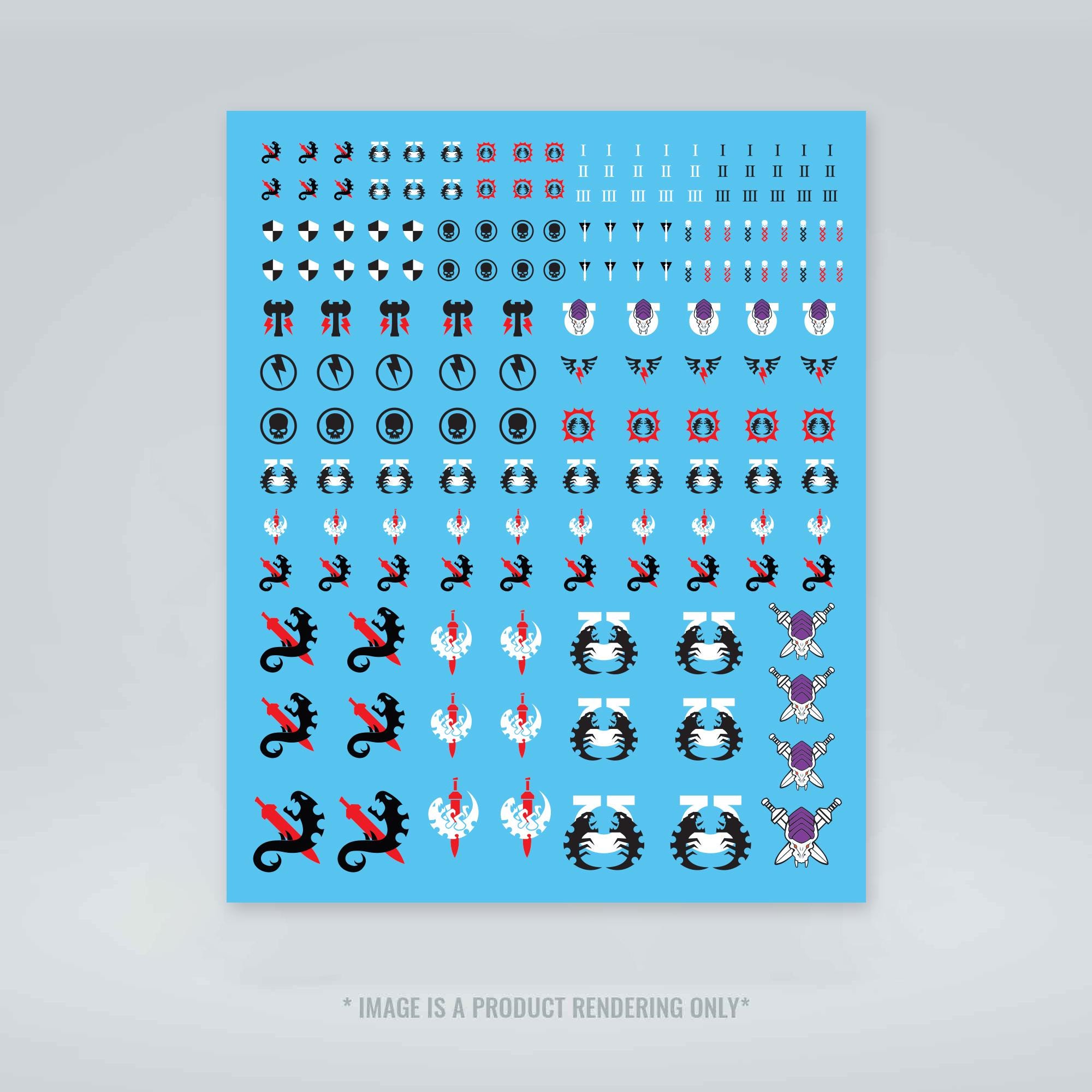 Alien War Veterans Waterslide Decal Transfers With 32 Mm Tabletop ...