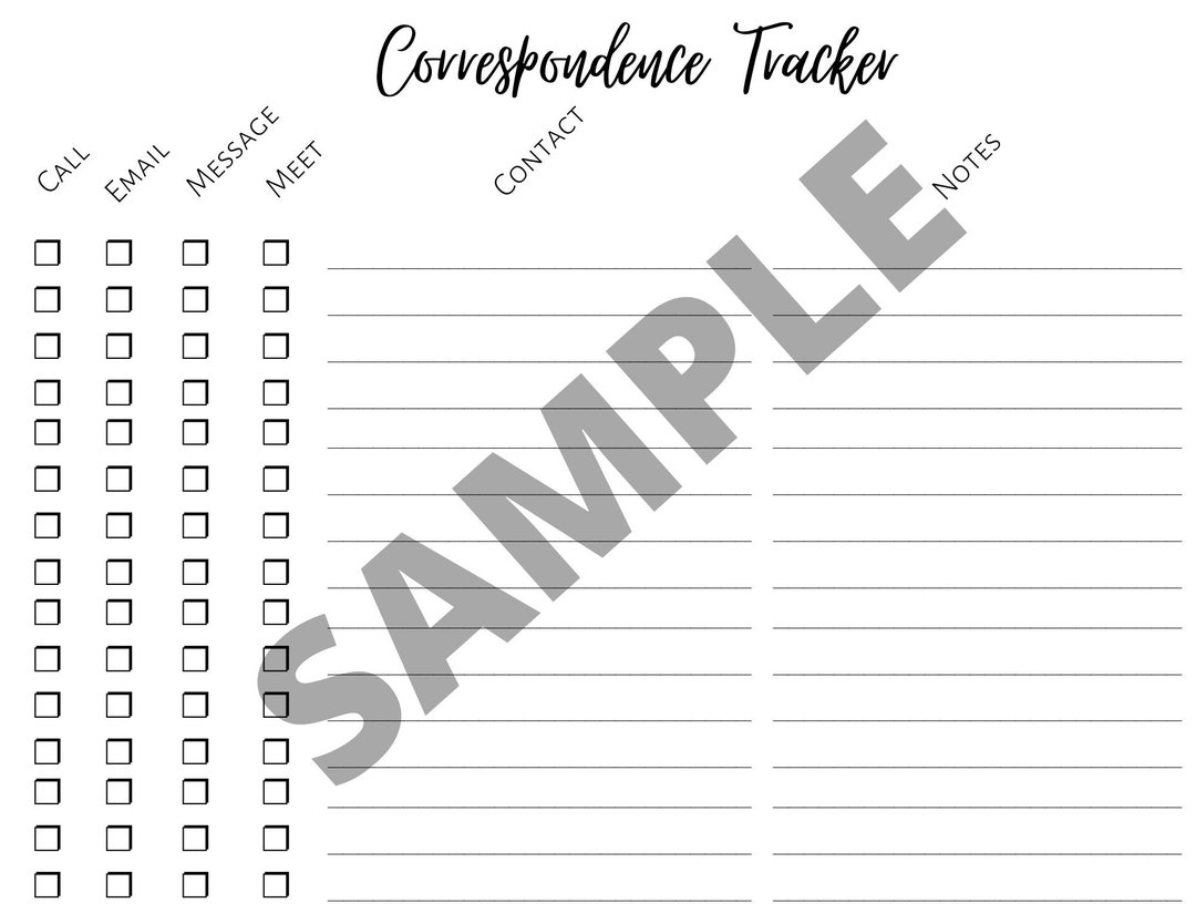 Correspondence Tracker ∣ Email Tracker ∣ Phone Call Tracker ∣ Contact ...