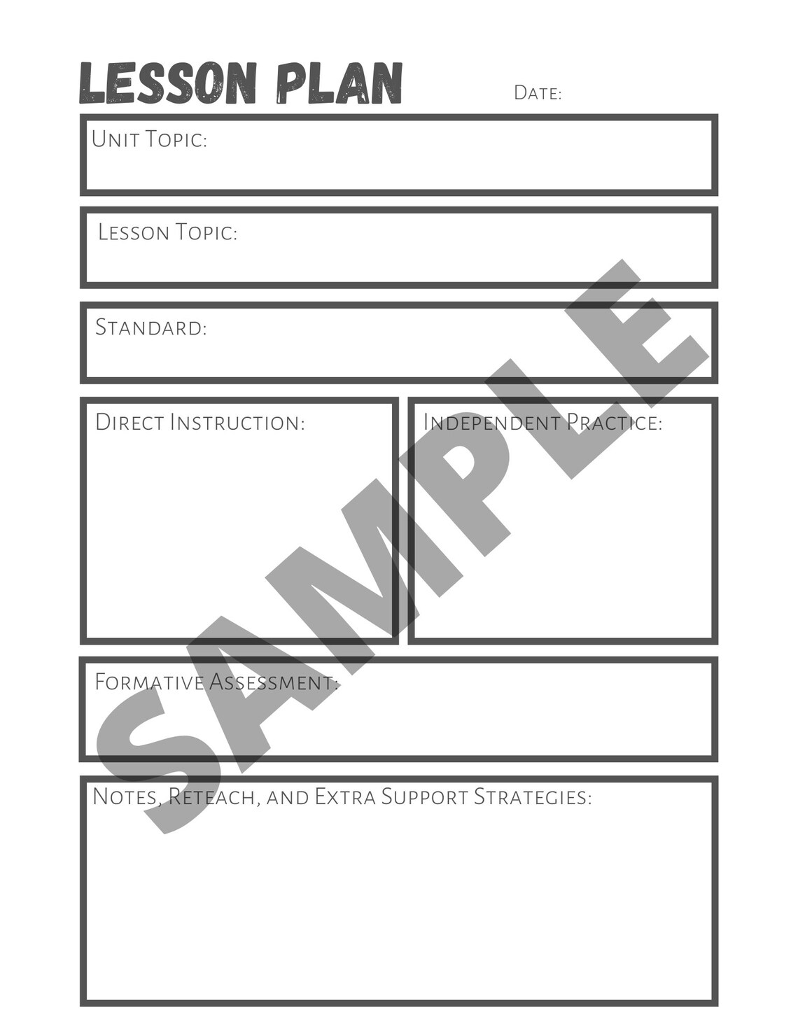Lesson Plan ∣ Teacher Planner ∣ Lesson Planner ∣ Homeschool Lesson ∣ ...
